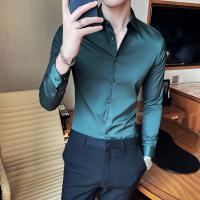 China Knitted Long Sleeve Slim Fit Shirts for Men Adult Casual Wear 100% Cotton for sale