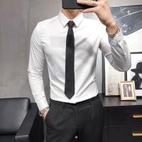 China Knitted Long Sleeve Slim Fit Shirts for Men Adult Casual Wear 100% Cotton for sale