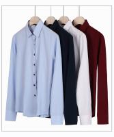 China Polyester Spandex Long Sleeve Formal Dress Shirt for Men Black XXL to 10XL for sale