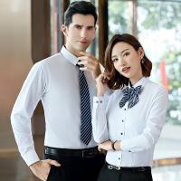China Custom Logo Covered Button Closure Shirts for Men Women Plus Size XXL-10XL Polyester Spandex Casual Office Wear for sale