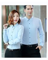 China Custom Logo Covered Button Closure Shirts for Men Women Plus Size XXL-10XL Polyester Spandex Casual Office Wear for sale