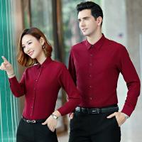 China Custom Logo Covered Button Closure Shirts for Men Women Plus Size XXL-10XL Polyester Spandex Casual Office Wear for sale