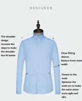 China Men's Long Sleeve Dress Shirt Cotton Bamboo Fiber Breathable Business Shirt S-XXXL for sale