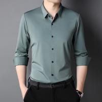 China Solid Color Long Sleeve Dress Shirt for Men Plus Size S-XXL Professional Business Wear for sale