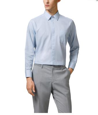 China Covered Button Long Sleeve Dress Shirt for Men Business Formal Shirt 38-46 Size for sale