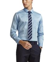 China Covered Button Long Sleeve Dress Shirt for Men Business Formal Shirt 38-46 Size for sale