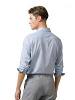China Covered Button Long Sleeve Dress Shirt for Men Business Formal Shirt 38-46 Size for sale