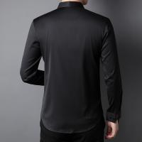 China Anti-pilling Men's Long Sleeve Plain Shirt Polyester Viscose Silk Acrylic Logo S-XXL for sale