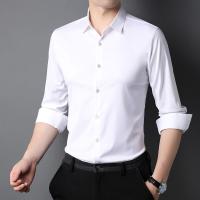 China Anti-pilling Men's Long Sleeve Plain Shirt Polyester Viscose Silk Acrylic Logo S-XXL for sale