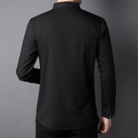 China Formal Men's Plus Size Shirt Long Sleeve Polyester Cotton Viscose Lining Sizes S-XXL for sale