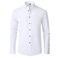 China Men's Corduroy Work Shirt Heavyweight Cotton Fabric Black XXL to 10XL Custom Logo for sale