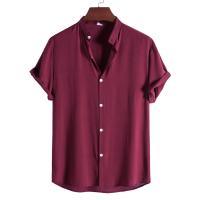 China Men's V-Neck Short Sleeve T-Shirt Oversized Flax Cooling 100% Cotton Sizes S-XXL for sale