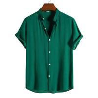China Men's V-Neck Short Sleeve T-Shirt Oversized Flax Cooling 100% Cotton Sizes S-XXL for sale
