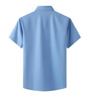 China Men's Plus Size Short Sleeve Shirt Polyester Cotton Nonwoven Weave Summer Fashion 2XL for sale