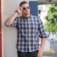 China Breathable Poplin Fabric Men's Long Sleeve T-Shirt Plus Size Autumn Polyester Cotton 65 35 for sale