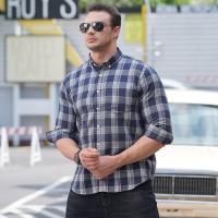 China Breathable Poplin Fabric Men's Long Sleeve T-Shirt Plus Size Autumn Polyester Cotton 65 35 for sale