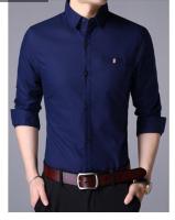 China Vintage Custom Cotton Polyester Blend Men's Oversized Shirt Plus Size M L XL for sale