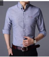 China Vintage Custom Cotton Polyester Blend Men's Oversized Shirt Plus Size M L XL for sale