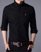 China Vintage Custom Cotton Polyester Blend Men's Oversized Shirt Plus Size M L XL for sale