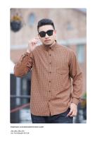 China Corduroy Slim Fit Men's T-Shirt Winter Casual Full Printing S-5XL Custom Logo for sale