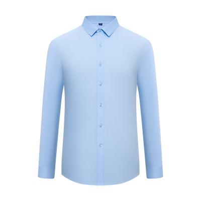 China Men's Long Sleeved Non-Iron Work Shirt Polyester Cotton Blend Sizes M to 4XL for sale