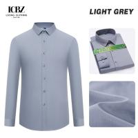 China Men's Long Sleeved Non-Iron Work Shirt Polyester Cotton Blend Sizes M to 4XL for sale