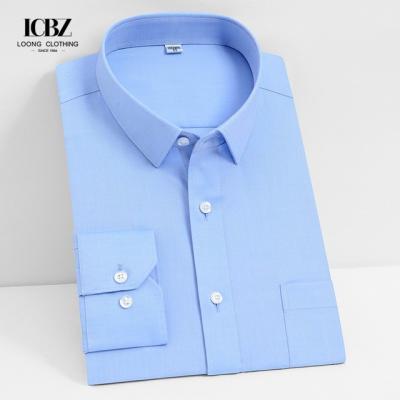 China Pure Cotton Non Ironing Long Sleeve Business Shirt Men Sizes M to 4XL for sale