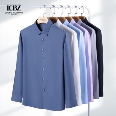 China Knitted Three Prevention Fabric Men's Shirt for Spring Commuting High End White Style for sale