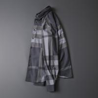 China Plus Size Men's Dress Shirts in Solid Color Poplin Fabric with Covered Button Closure for sale
