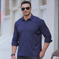 China Men's Oversized Long Sleeve Tshirt Poplin Fabric Plus Size Casual Shirt Polyester Cotton for sale