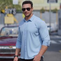 China Men's Oversized Long Sleeve Tshirt Poplin Fabric Plus Size Casual Shirt Polyester Cotton for sale
