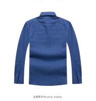 China Men's Corduroy Casual Shirt Custom Grand Flower Design Long Sleeves Sizes 2XL-10XL for sale