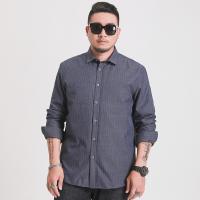 China Men's Corduroy Casual Shirt Custom Grand Flower Design Long Sleeves Sizes 2XL-10XL for sale