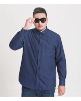 China Men's Corduroy Casual Shirt Custom Grand Flower Design Long Sleeves Sizes 2XL-10XL for sale