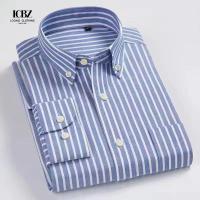 China Men's Oxford Cotton Silk Shirt Print Dress Embroidery Business Work Shirt XXL-10XL for sale