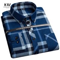 China LCBZ Custom Men Flannel Long Sleeve Shirt Casual Style Sizes S to 10XL for sale