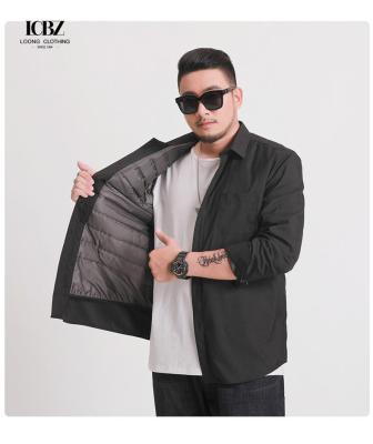China Men's Slim Fit Corduroy Long Sleeve Shirt XXL to 10XL Custom Printing for sale