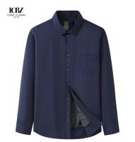 China Men's Slim Fit Corduroy Long Sleeve Shirt XXL to 10XL Custom Printing for sale