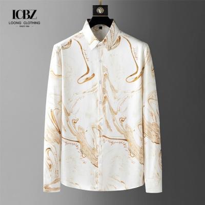 China Men's Slim Fit Long Sleeve Check Vintage Shirt Casual Polyester Cotton S-10XL Custom Logo for sale