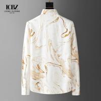 China Men's Slim Fit Long Sleeve Check Vintage Shirt Casual Polyester Cotton S-10XL Custom Logo for sale