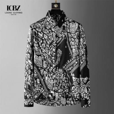 China Turn-Down Collar Plain Dyed Long Sleeve Casual Dress Shirt for Men Size S-10XL for sale