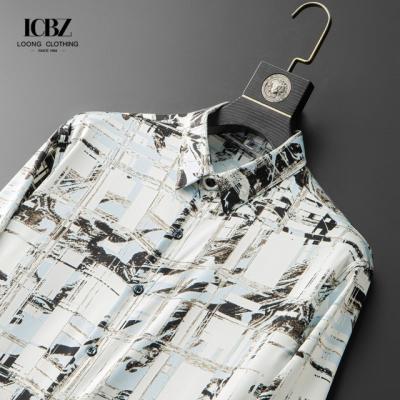 China Custom Logo Mens Cotton Long Sleeve Crop Shirt Plus Size S-10XL for sale