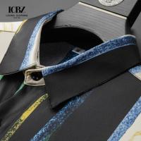 China Solid Color Chinese Collar Men's Dress Shirt Cotton Polyester Blend Sizes S to 10XL for Formal Casual Wear for sale