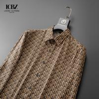 China Men's Long Sleeve Designer Casual Shirt Polyester Cotton Fabric Sizes S to 10XL Custom Logo for sale