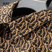China Men's Long Sleeve Designer Casual Shirt Polyester Cotton Fabric Sizes S to 10XL Custom Logo for sale