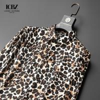 China Men's Long Sleeve Casual Shirt Cotton Polyester Blend Letter Print Sizes S to 10XL for sale