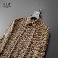China Custom Logo Print Oversized Casual Shirt for Men Polyester Cotton Blend Sizes S to 10XL for sale