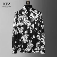 China Nonwoven Men's Slim Long-Sleeved Casual Shirt Polyester Cotton Sizes S-10XL Custom Logo for sale
