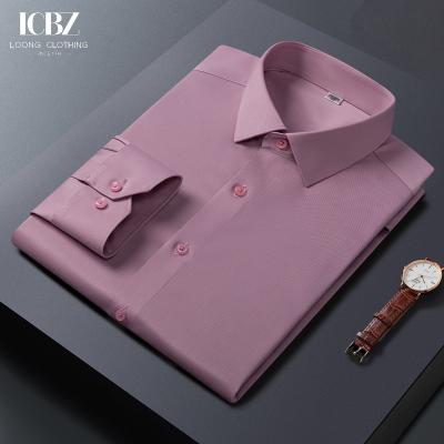 China Men's Three-Proof Breathable Seamless Business Dress Shirt Woven Non Iron Custom Size S-10XL for sale