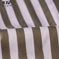 China Men's Business Formal Brown Striped Long Sleeve Shirt Single Breasted Sizes S to 10XL for sale
